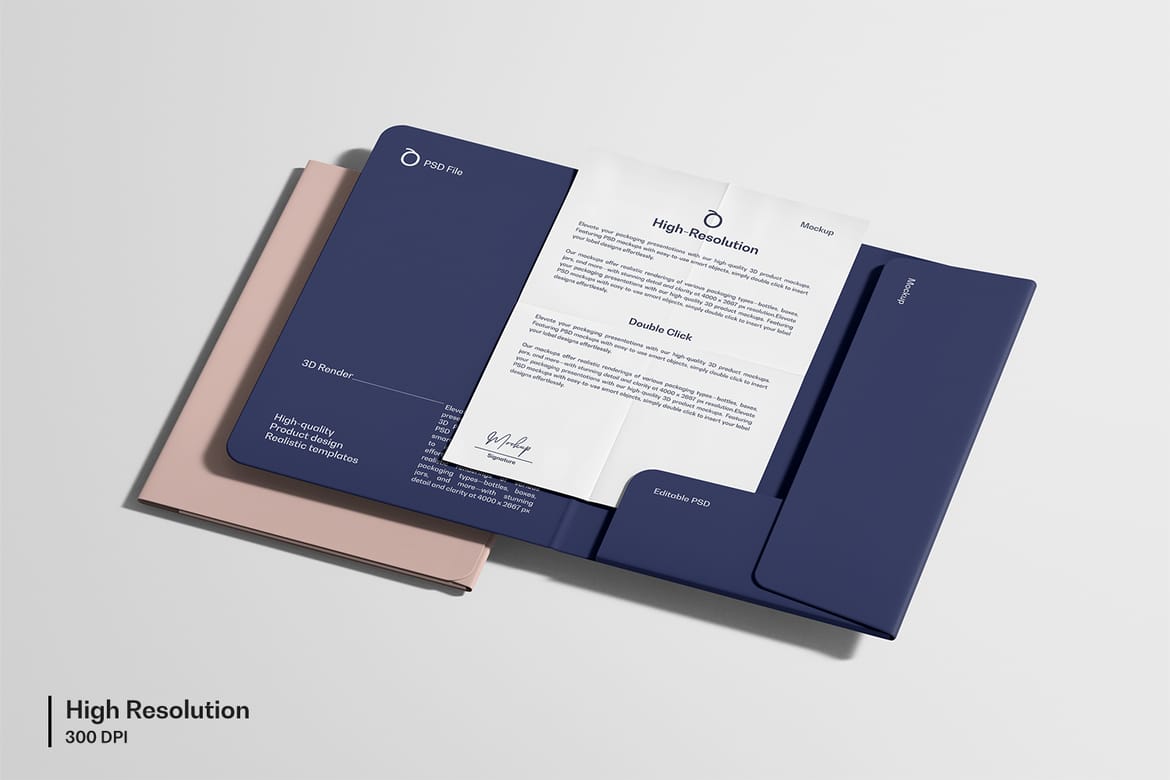 A4 Presentation Folder with Letterhead Mockup | Premium & Free PSD ...