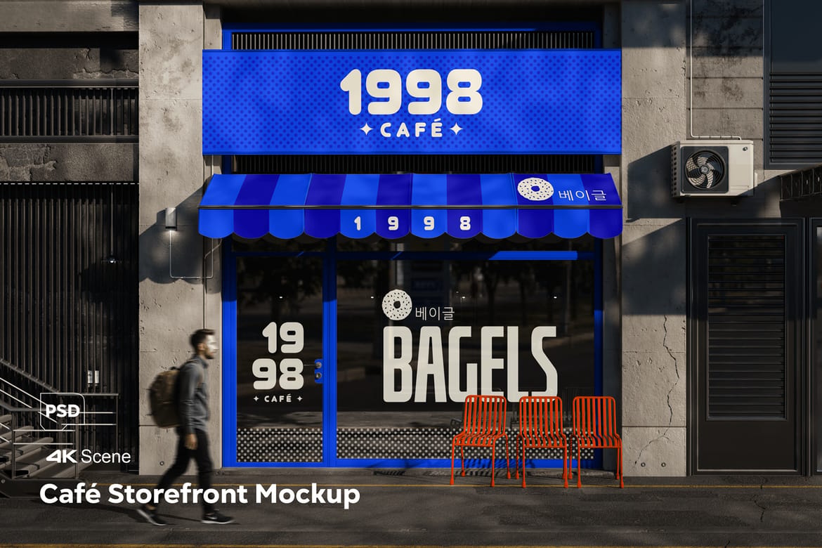 Cafe Storefront Mockup | Premium & Free PSD Mockup Store