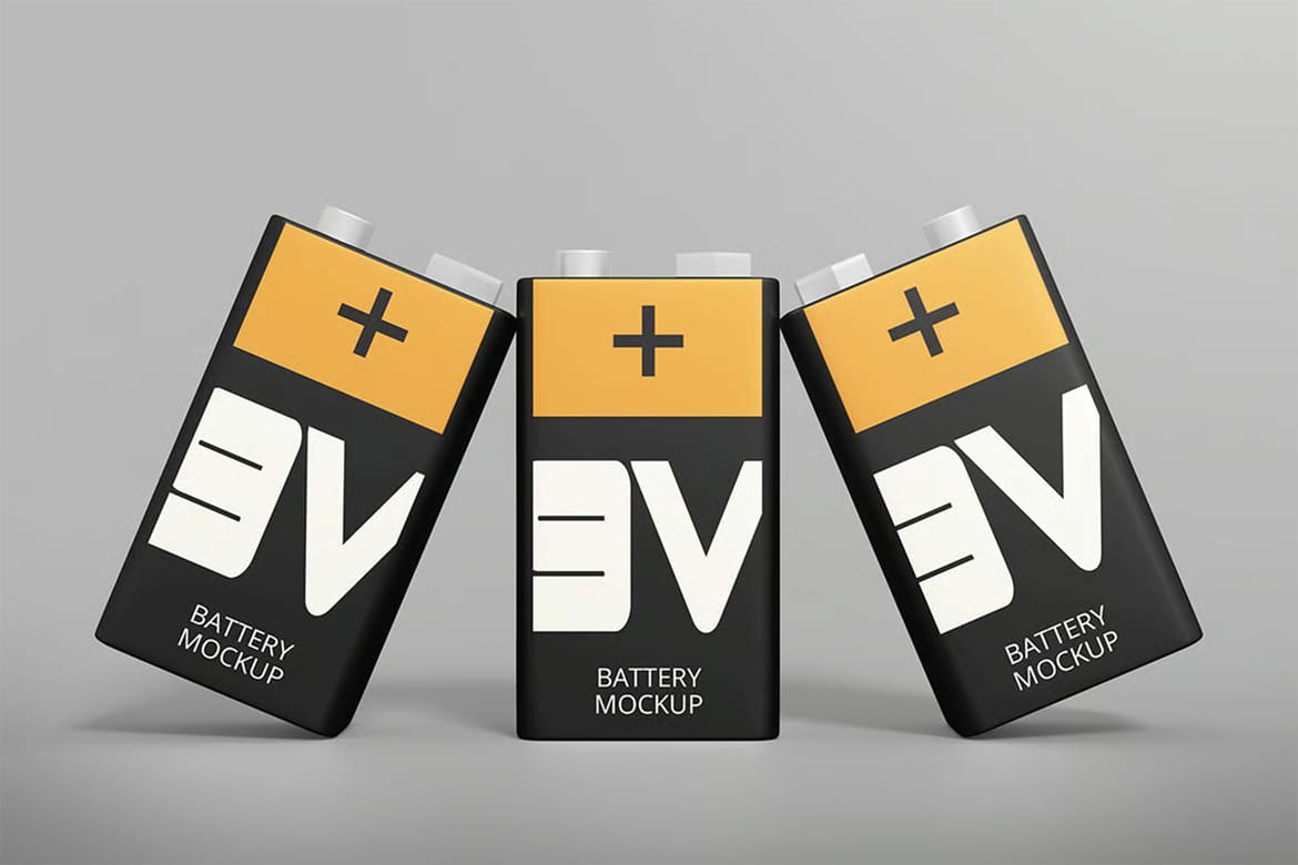 Battery Mockup | Premium & Free PSD Mockup Store