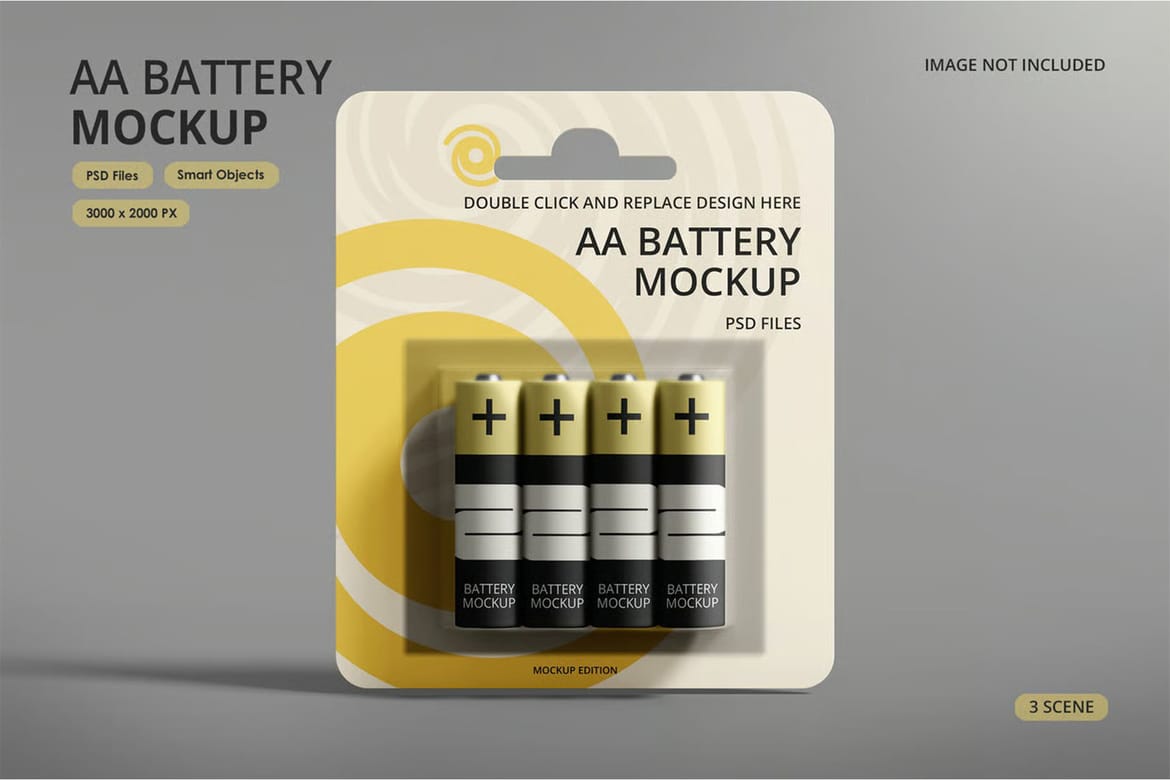 Battery Mockup | Premium & Free PSD Mockup Store