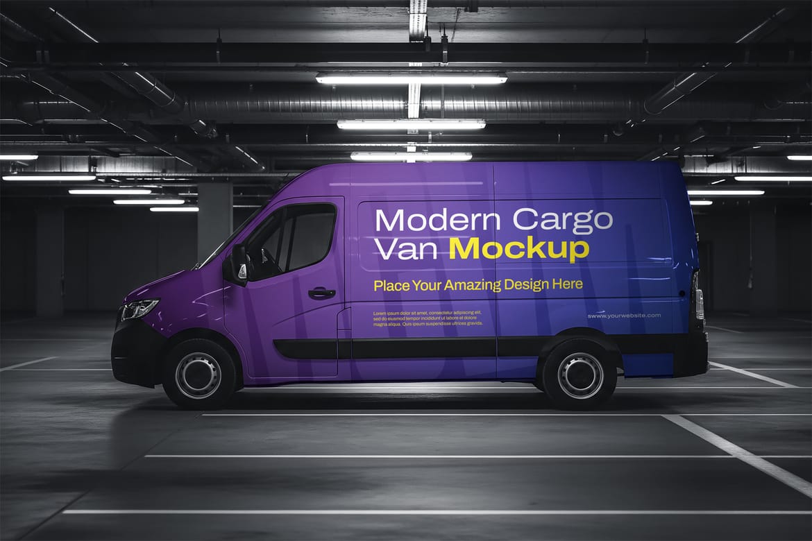 Modern Cargo Van Mockup | Premium & Free PSD Mockup Store