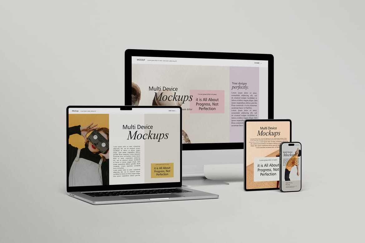 Multi Device Responsive Mockup | Premium & Free PSD Mockup Store