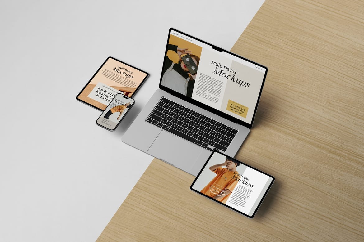 Multi Device Responsive Mockup | Premium & Free PSD Mockup Store