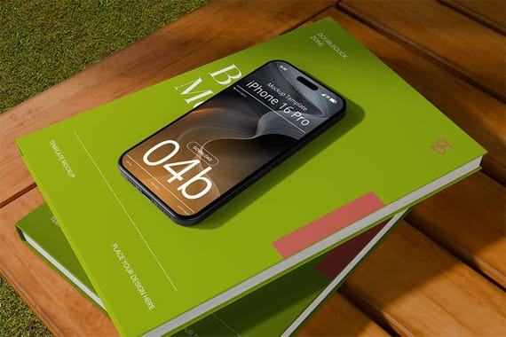 iPhone & Book Mockup | Premium & Free PSD Mockup Store