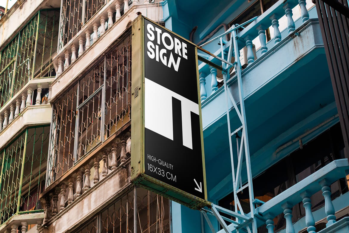 Sign Store Mockup | Premium & Free PSD Mockup Store