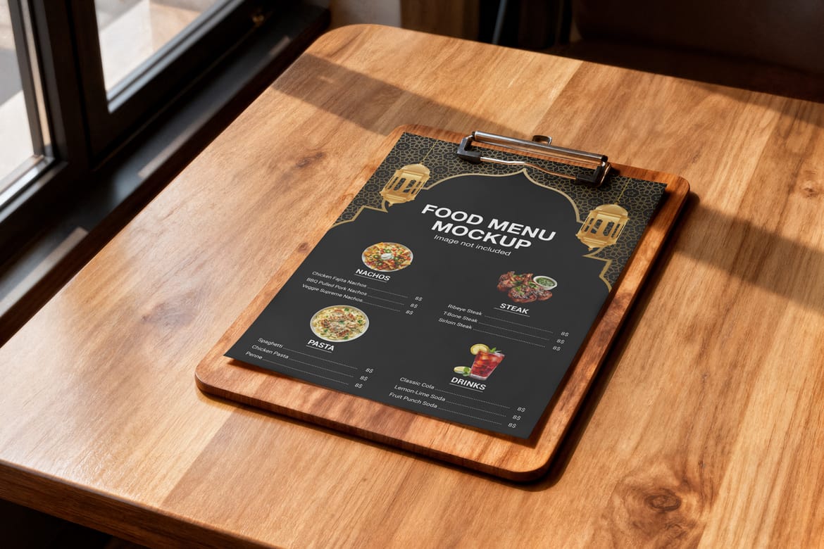 Clipboard Menu Mockup | Premium & Free PSD Mockup Store