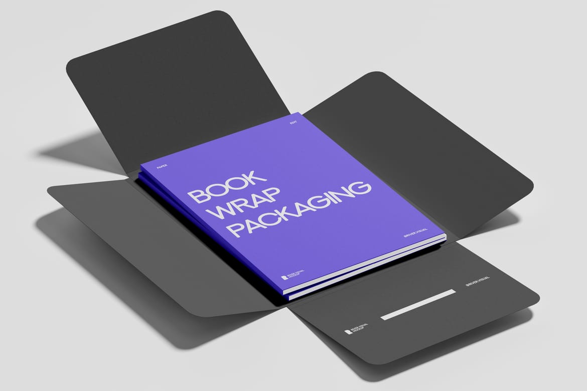 Book Wrap Packaging Free Mockup | Premium & Free PSD Mockup Store