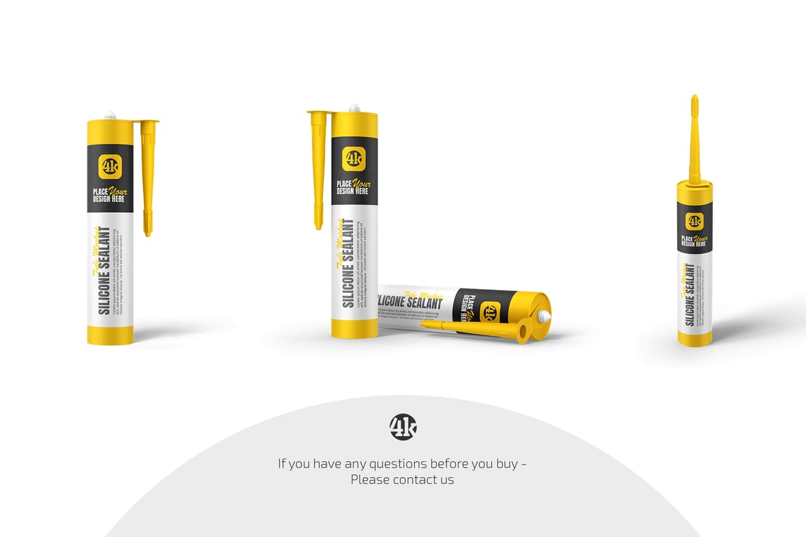 Silicone Sealant Tube Mockup Set | Premium & Free PSD Mockup Store