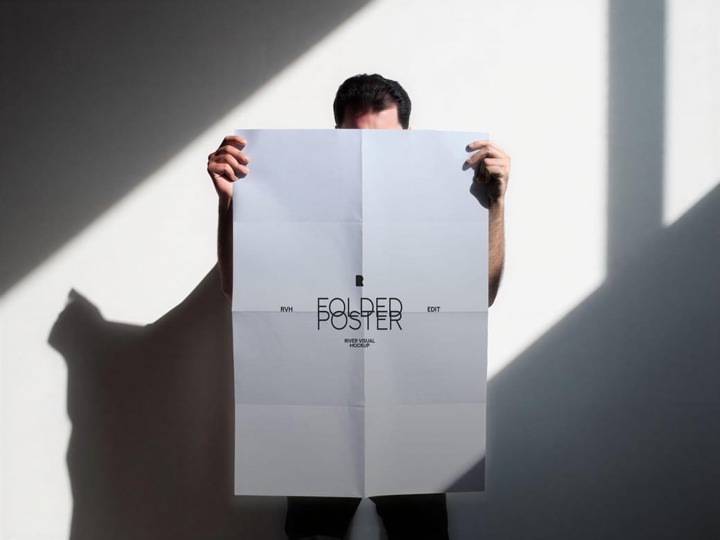 Free Folded Poster Mockup | Premium & Free PSD Mockup Store