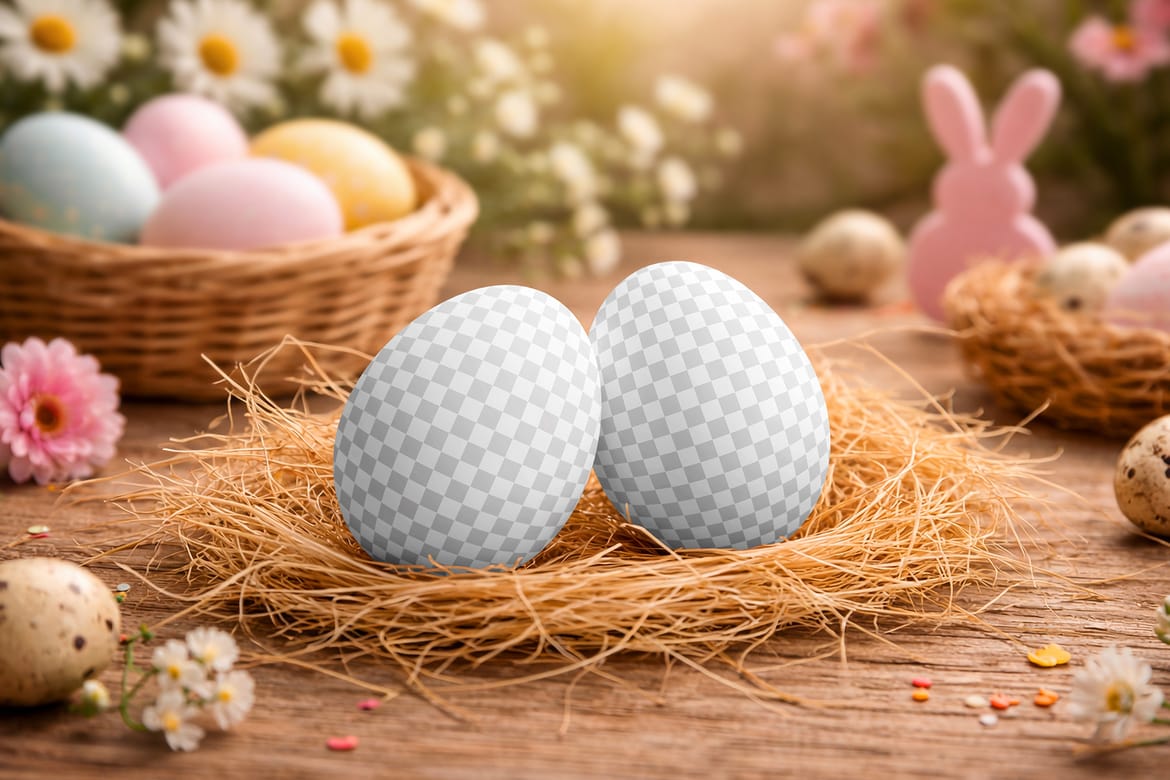 Easter Eggs Mockup | Premium & Free PSD Mockup Store