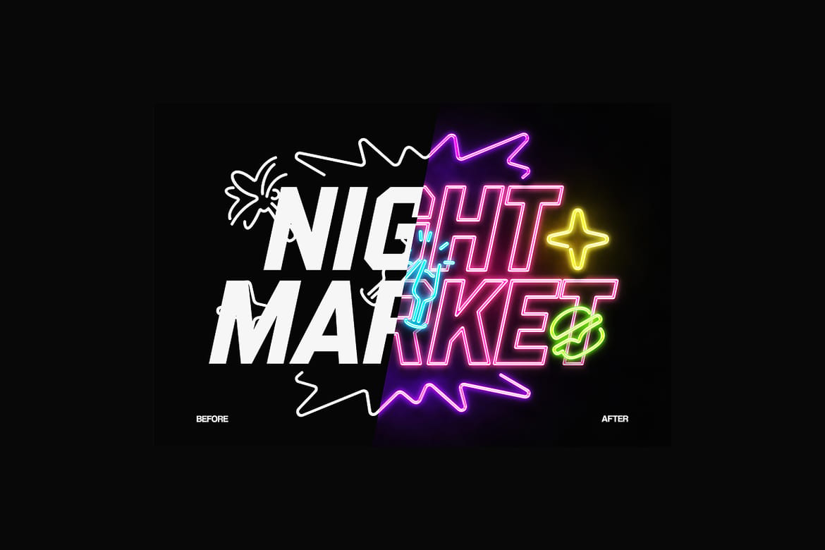 Neon Heatmap Text Effect | Premium & Free PSD Mockup Store