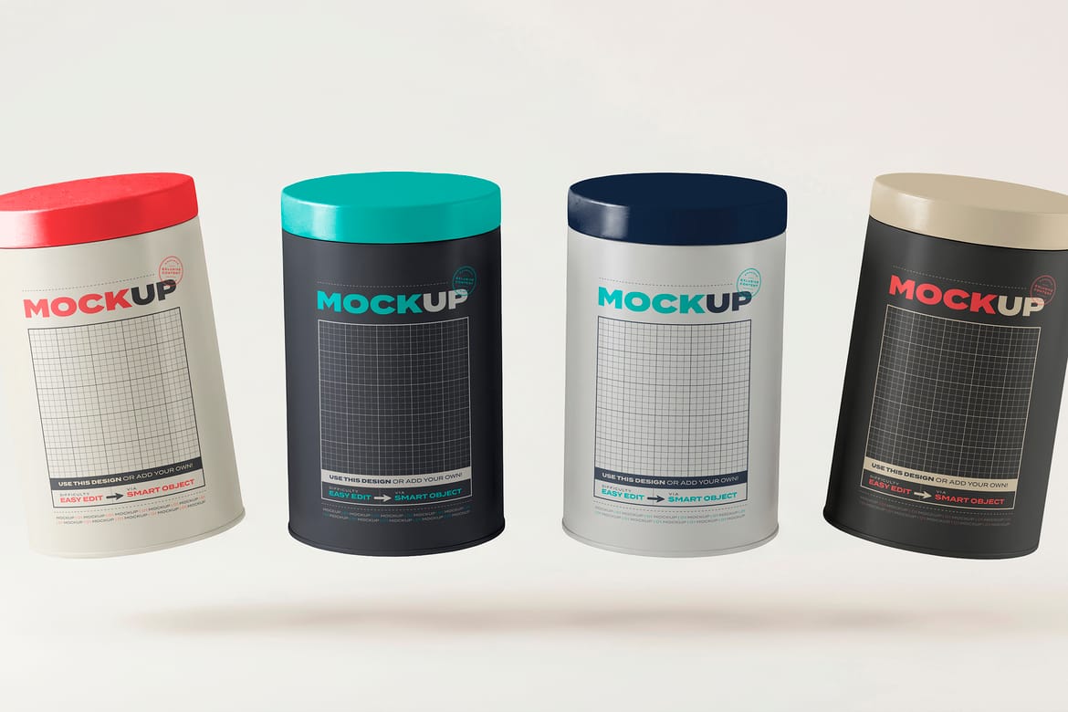 Cans Floating Mockups | Premium & Free PSD Mockup Store