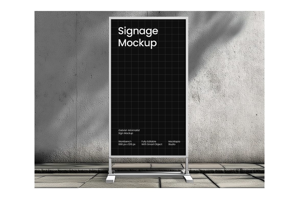 Gabriel Minimalist Signage Mockup | Premium & Free PSD Mockup Store