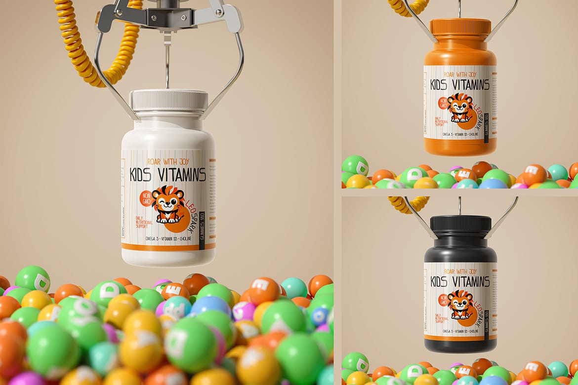 Plastic Vitamin Bottle Mockup | Premium & Free PSD Mockup Store