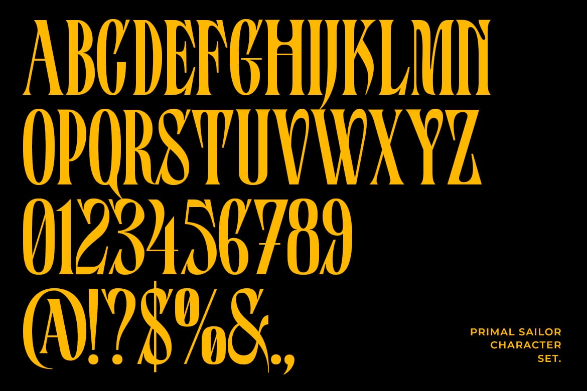 Primal Sailor - Condensed Font | Premium & Free PSD Mockup Store